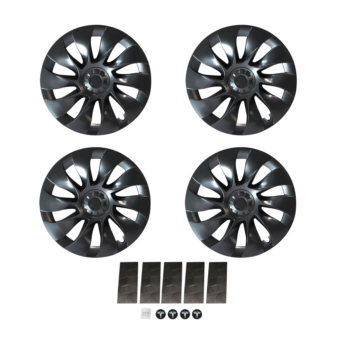 Brand New 4PCS TESLA Model Y 20" Aero Hubcaps Wheel Cap Rim Wheel Cove ...